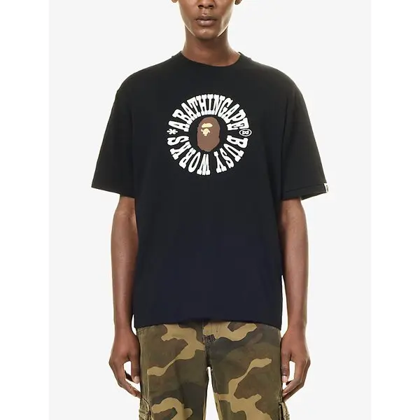 A BATHING APE Busy Works Logo-print Cotton T-shirt