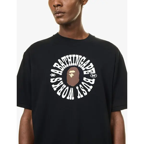 A BATHING APE Busy Works Logo-print Cotton T-shirt