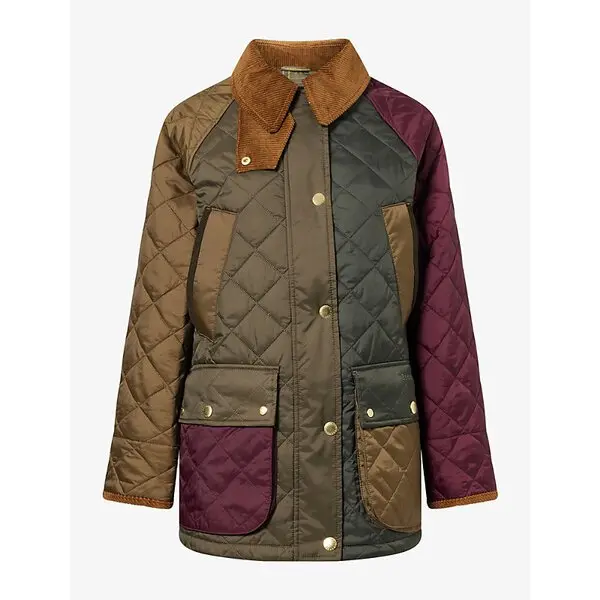 Barbour Patchwork Quilted Soft-shell Jacket - Olive/beech/dk