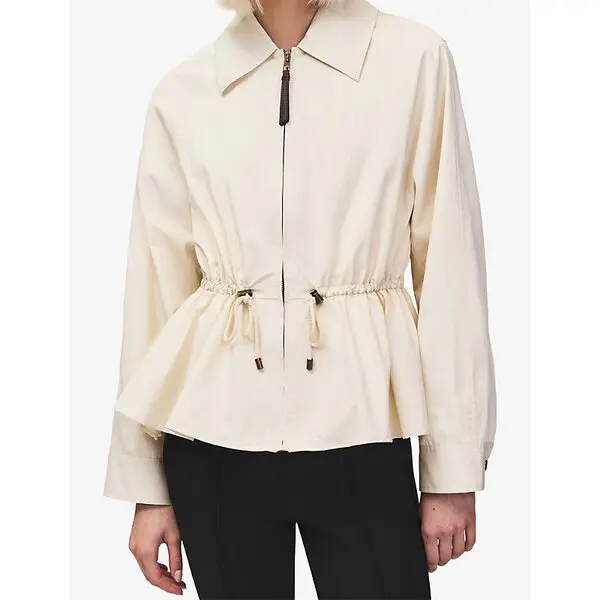 RO&ZO Drawstring Water-resistant Cotton-nylon Jacket