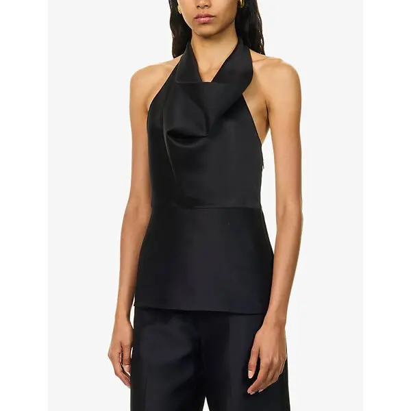 Camilla And Marc Sona Halterneck Wool-and-silk Top