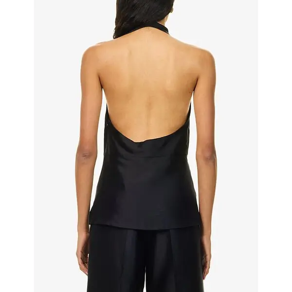 Camilla And Marc Sona Halterneck Wool-and-silk Top