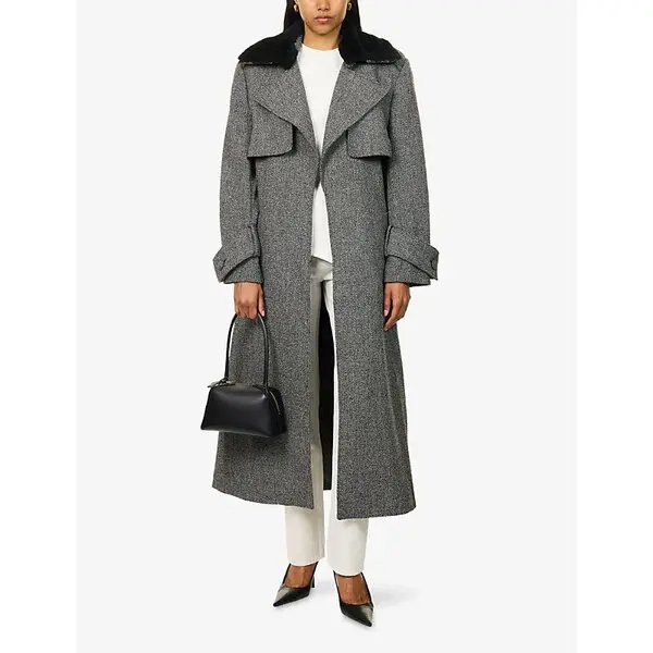 Camilla And Marc Cinder Belted Wool-blend Coat