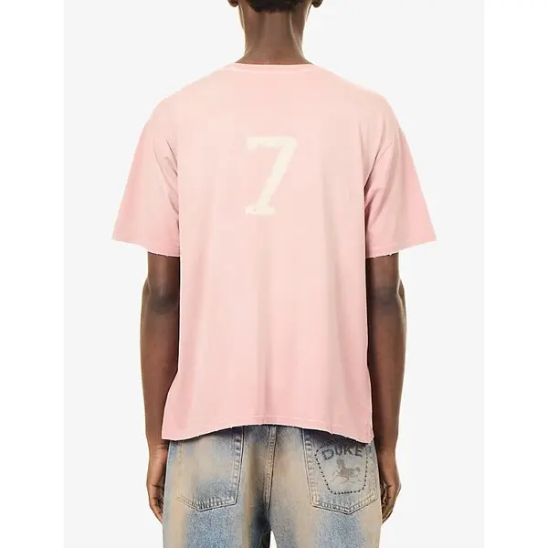 DUKE + DEXTER Dr4 Eat Dirt Studded Graphic-print Cotton T-shirt - Rose
