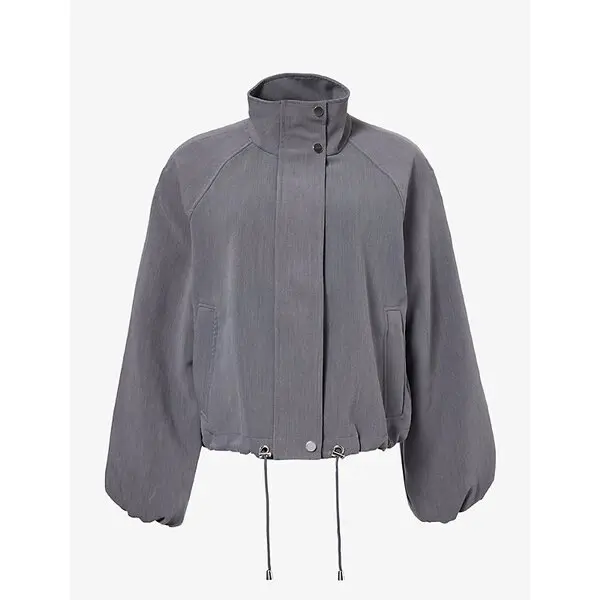 Rails Blake Funnel-neck Woven Jacket - Heather Grey