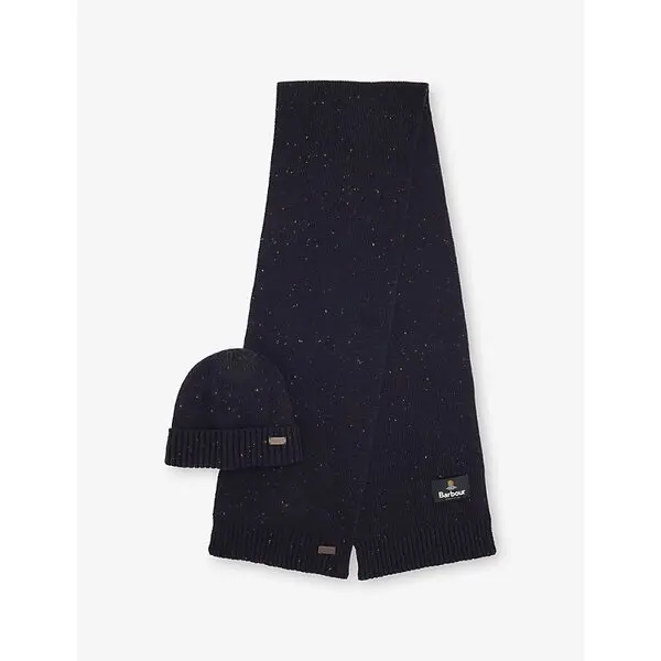 Barbour Carlton Wool-blend Scarf And Beanie Set