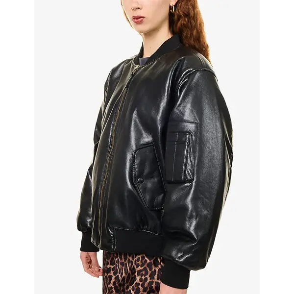 ANINE BING Leon Woven Bomber Jacket