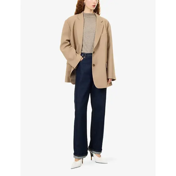 THE FRANKIE SHOP Bea Single-breasted Woven Blazer