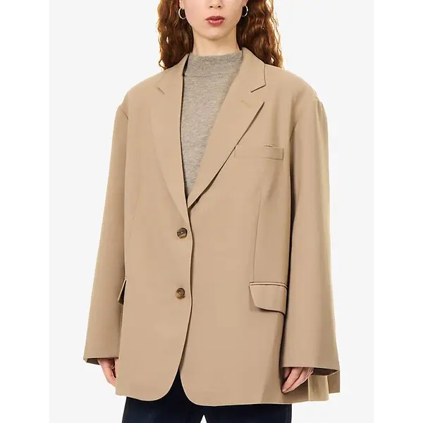 THE FRANKIE SHOP Bea Single-breasted Woven Blazer
