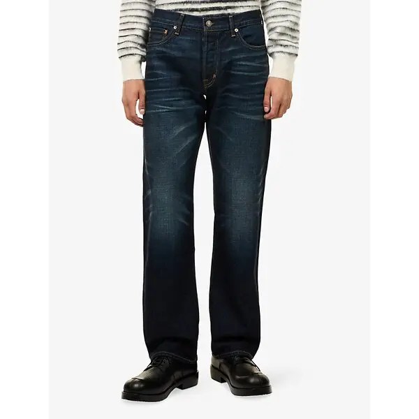 TOM FORD Selvedge Straight-leg Cotton-blend Jeans