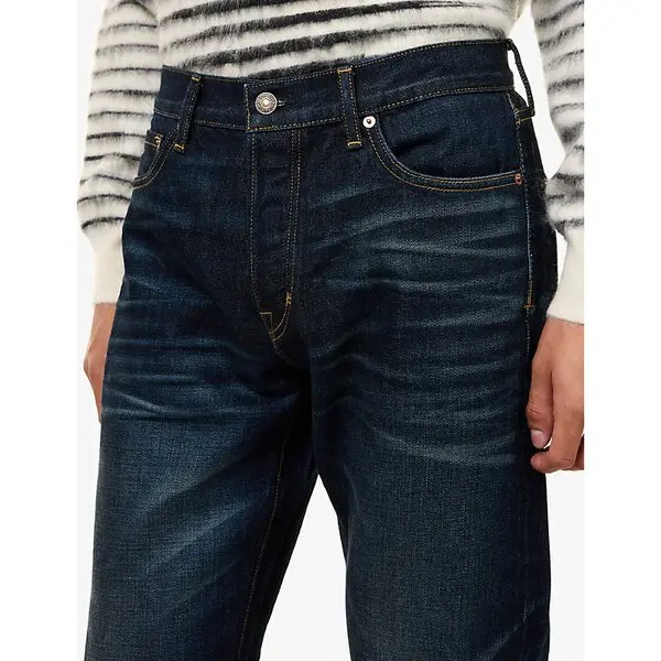 TOM FORD Selvedge Straight-leg Cotton-blend Jeans