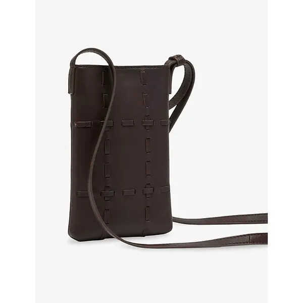 Whistles Whipstitch Leather Phone Bag
