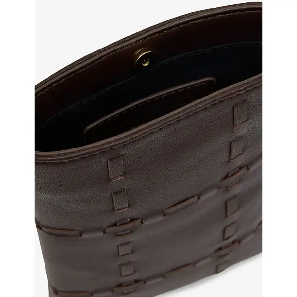 Whistles Whipstitch Leather Phone Bag