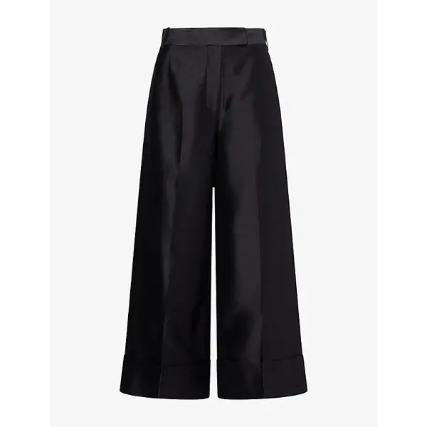 Camilla And Marc Sona Cropped Wool-and-silk Trousers