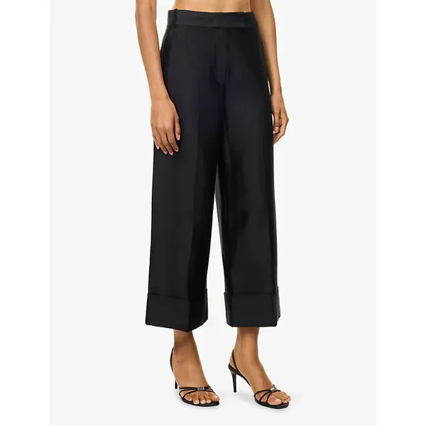 Camilla And Marc Sona Cropped Wool-and-silk Trousers