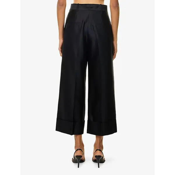 Camilla And Marc Sona Cropped Wool-and-silk Trousers