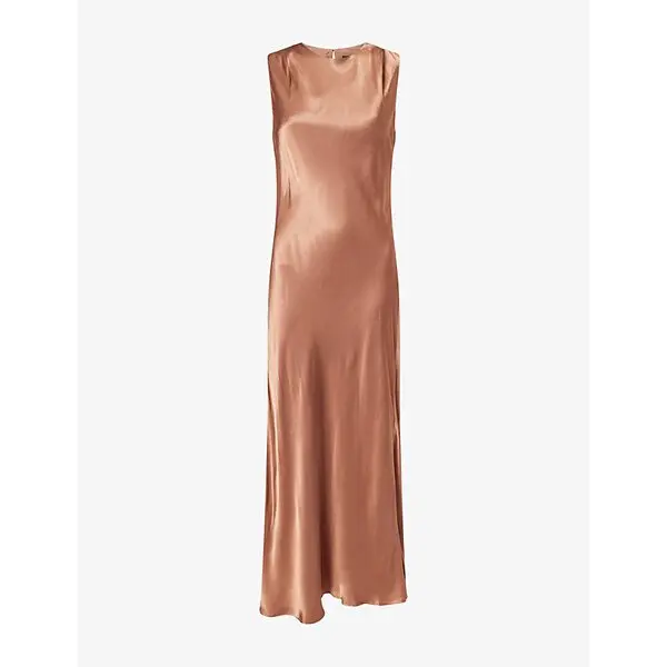 Rails Mira Sleeveless Satin Maxi Dress - Cinnamon