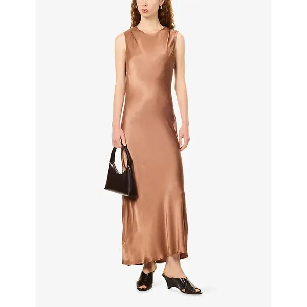 Rails Mira Sleeveless Satin Maxi Dress