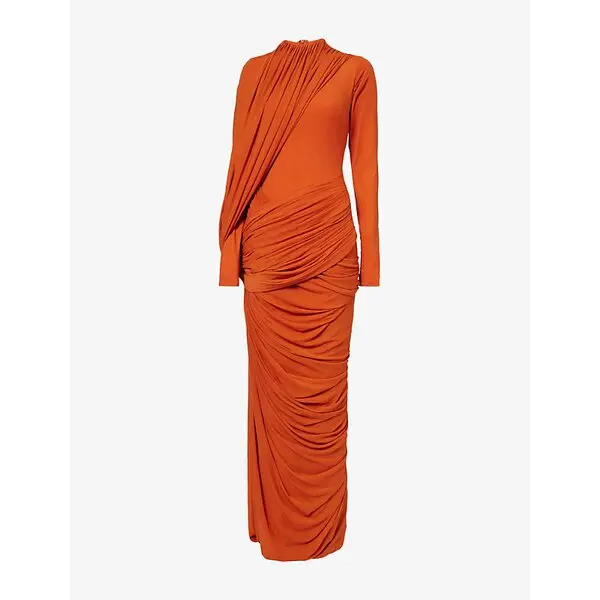 DEME Suzie Draped Stretch-jersey Maxi Dress