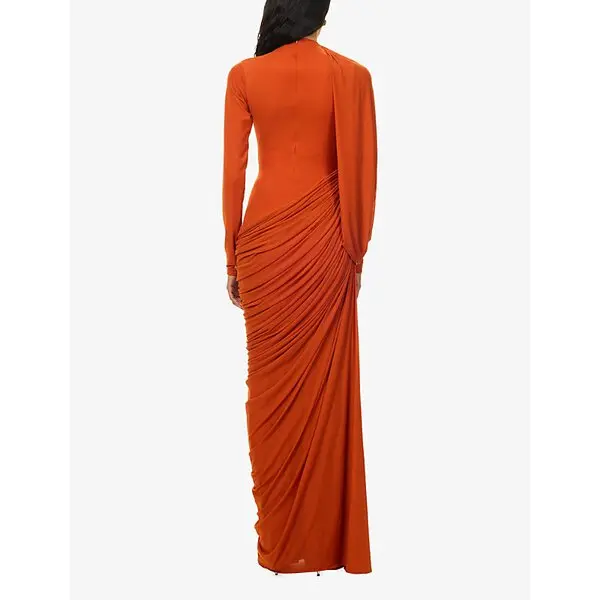DEME Suzie Draped Stretch-jersey Maxi Dress