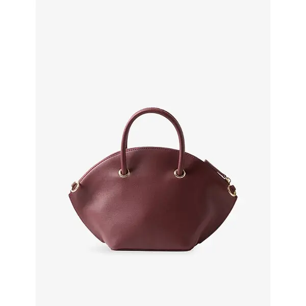 Claudie Pierlot Gold Ring Leather Shoulder Bag - Cherry