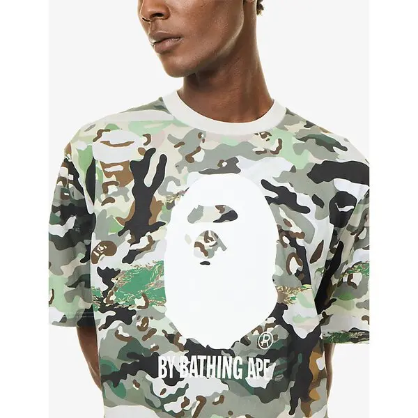A BATHING APE Hybrid Camo-print Cotton T-shirt
