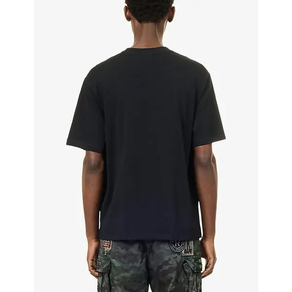 A BATHING APE Tonal Logo-print College Cotton T-shirt