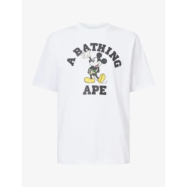 A BATHING APE X Disney Mickey Mouse Cotton T-shirt