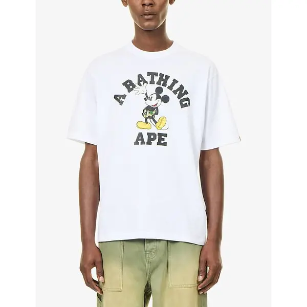 A BATHING APE X Disney Mickey Mouse Cotton T-shirt