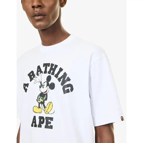 A BATHING APE X Disney Mickey Mouse Cotton T-shirt
