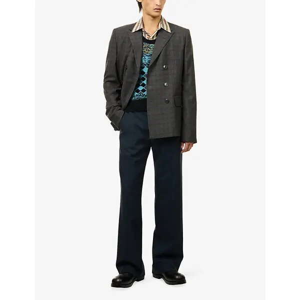 Dries Van Noten Double-breasted Notch-lapel Wool Blazer