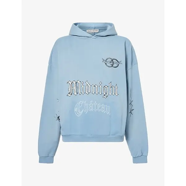 DUKE + DEXTER Mc Sunfaded Printed Cotton Hoody - Blue