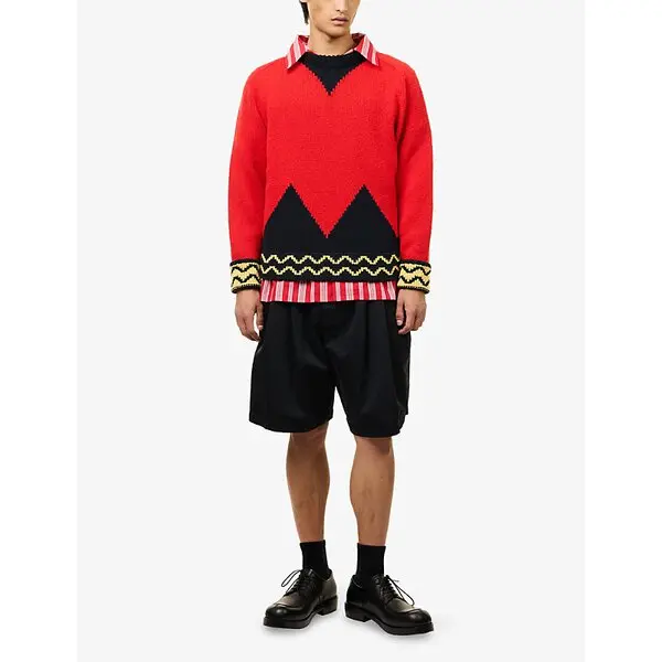 Marni Mock-neck Knitted Wool Jumper