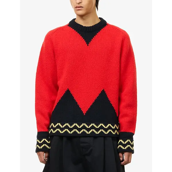 Marni Mock-neck Knitted Wool Jumper