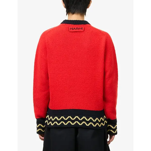 Marni Mock-neck Knitted Wool Jumper