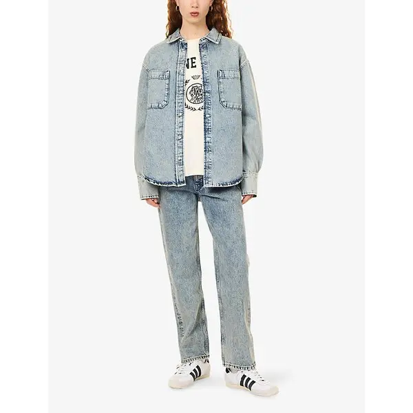 ANINE BING Samy Long-sleeve Denim Shirt