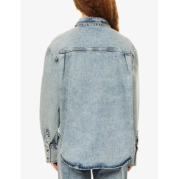 ANINE BING Samy Long-sleeve Denim Shirt