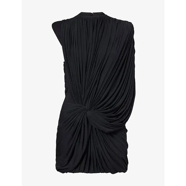 DEME Starling Draped Mesh Mini Dress
