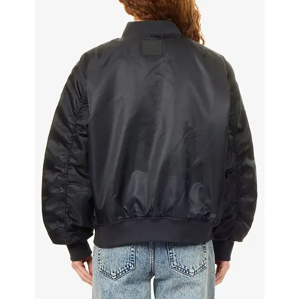 ANINE BING Leon Leather-blend Bomber Jacket
