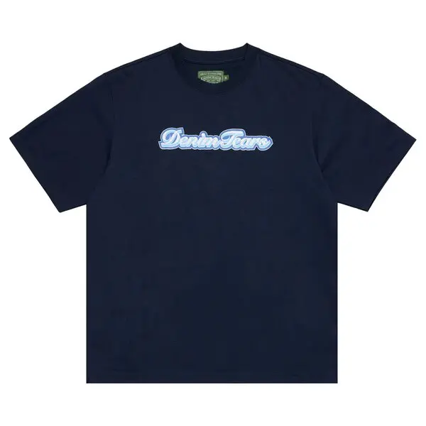 DENIM TEARS Hollis Font Tee 'navy