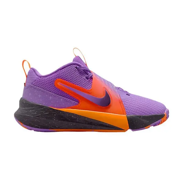 Nike Team Hustle D12 Gs 'bright Violet Total Cool Grey Black