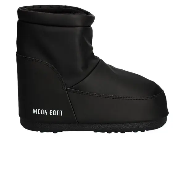 Moon Boot No Lace Rubber Boot - Black