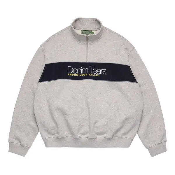 DENIM TEARS André Leon Talley Quarter-zip Sweatshirt - Grey