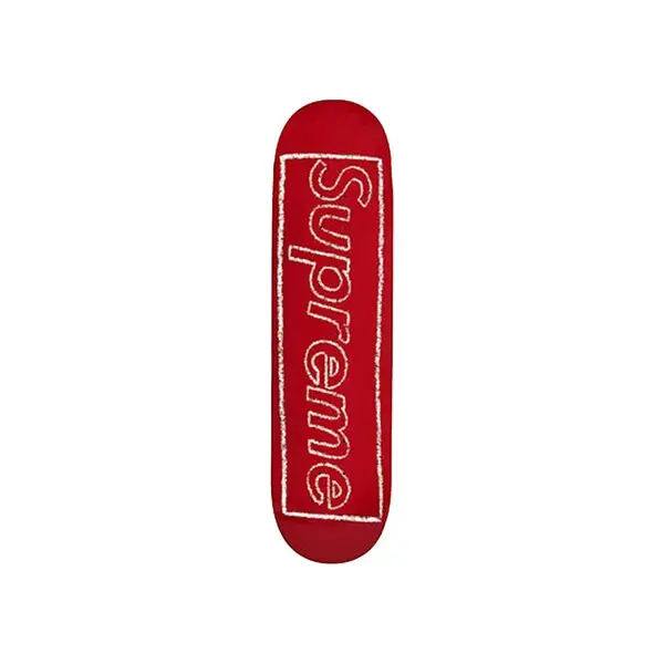 Supreme X Kaws Chalk Logo Skateboard Deck - Red