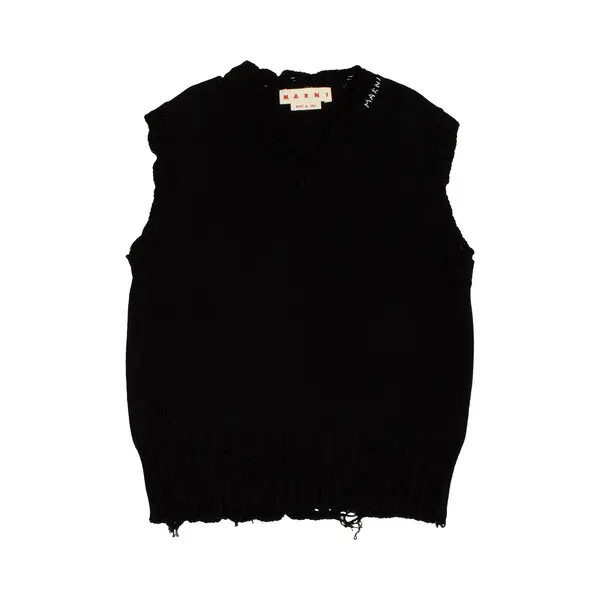 Marni V-neck Sweater Vest - Black