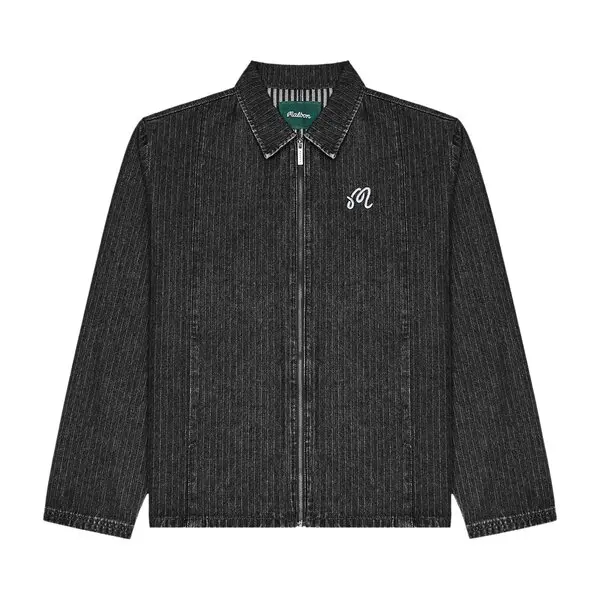 MALBON Foreman Denim Jacket Stone Washed - Black