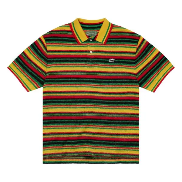 DENIM TEARS Panther Mohair Knit Polo - Multicolor