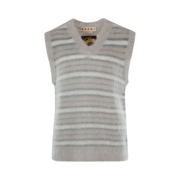 Marni Striped V-neck Sweater Vest