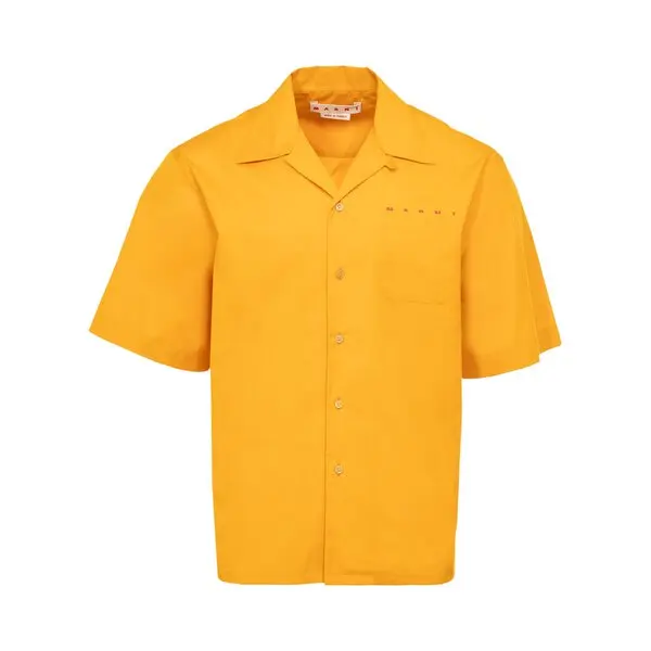 Marni Boxy Fit Logo Bowling Shirt 'light - Orange