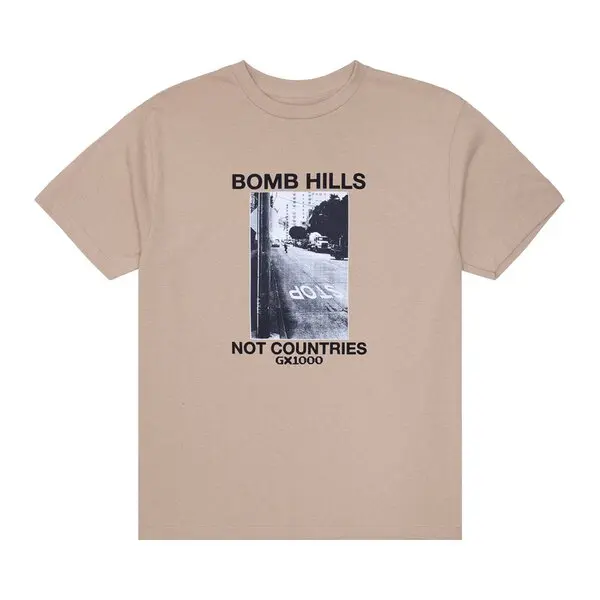 GX1000 Bomb Hills Not Countries Tee 'sand/black